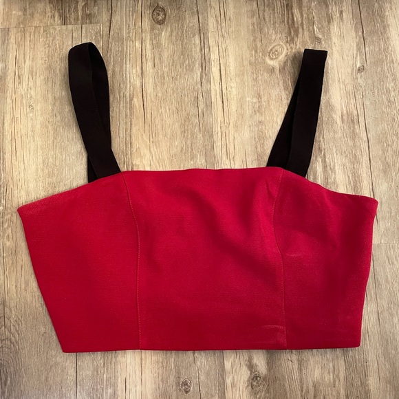 Line & Dot | Tops | Line Dot Rosie Red Crop Top | Poshmark